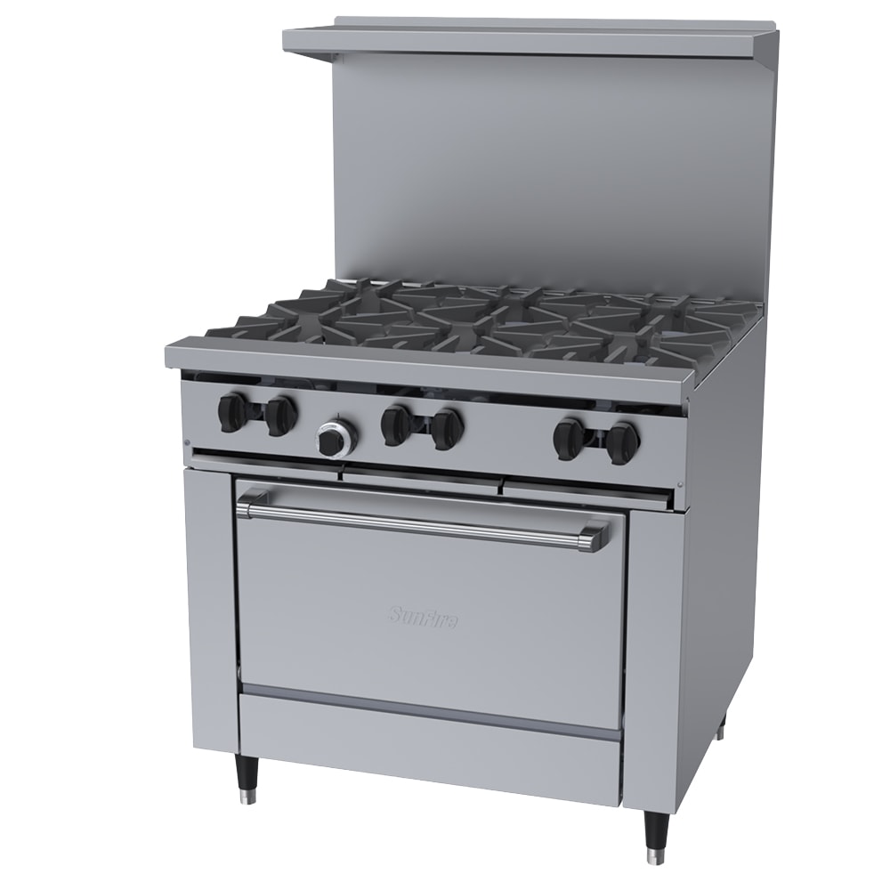 Garland X36-6R 36" 6 Burner Sunfire Gas Range w/ Standard Oven, Natural Gas