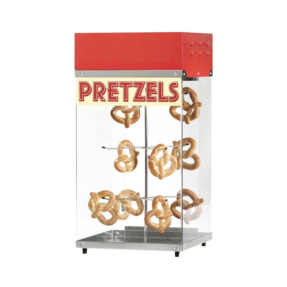 Gold Medal 2050 16" Countertop Pretzel Display Case w/ Motorized Rack, 120v