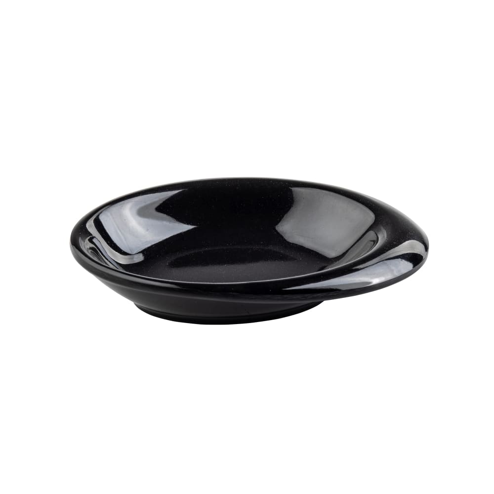 Tablecraft 10314BK 1 1/2 oz Oval Melamine Mini Bowl, Black