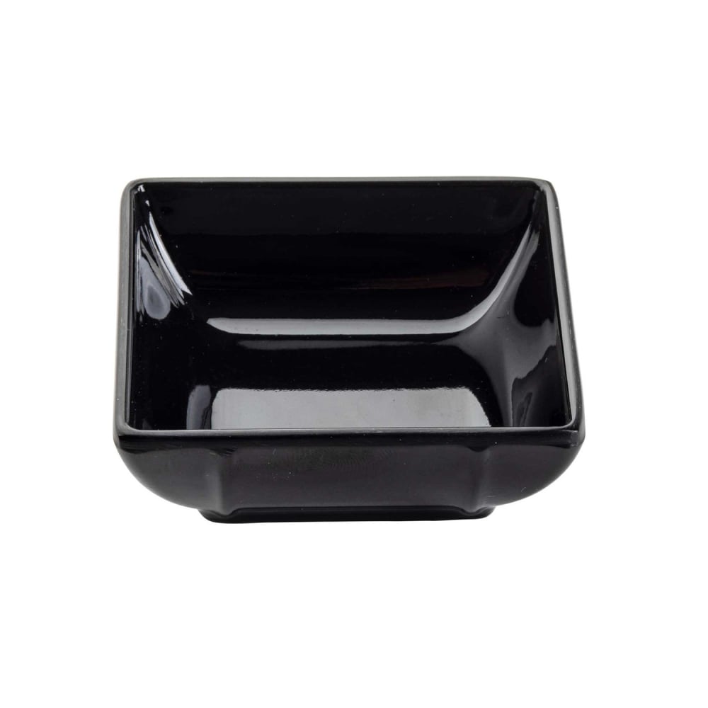 Tablecraft 10316BK 2 1/2 oz Square Melamine Mini Bowl, Black