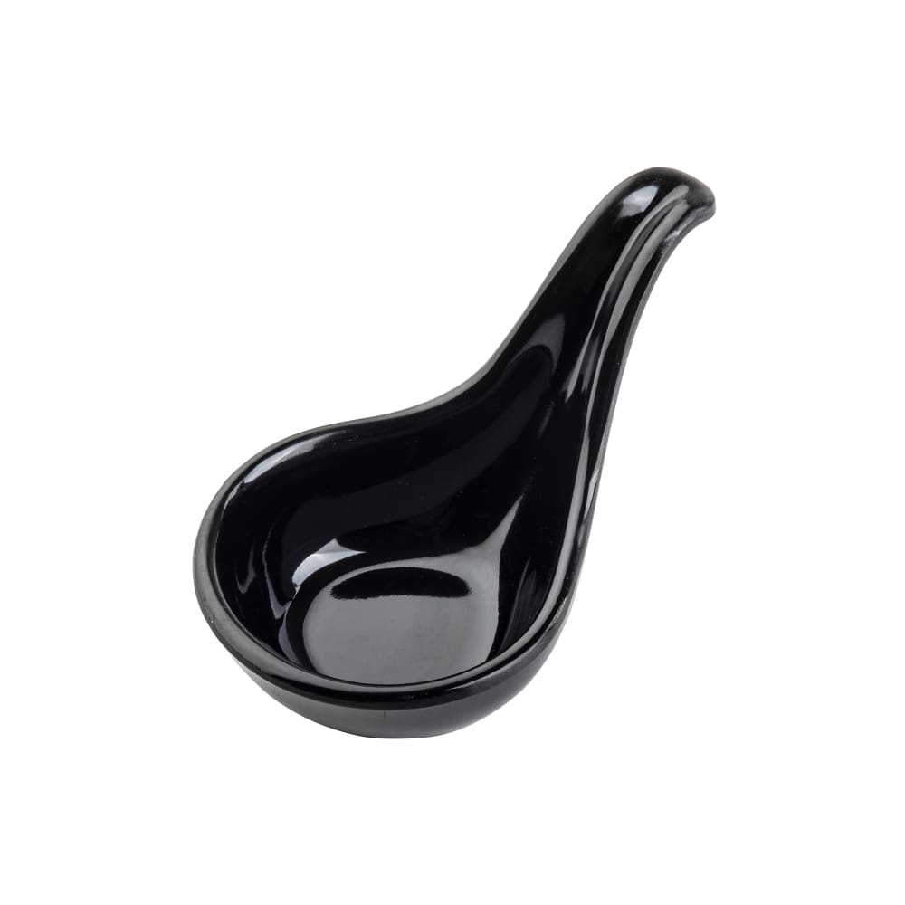 Tablecraft 10317BK 3 3/4" Melamine Mini Spoon, Black