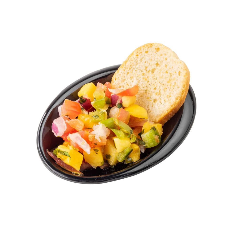 Tablecraft 10314BK 1 1/2 oz Oval Melamine Mini Bowl, Black