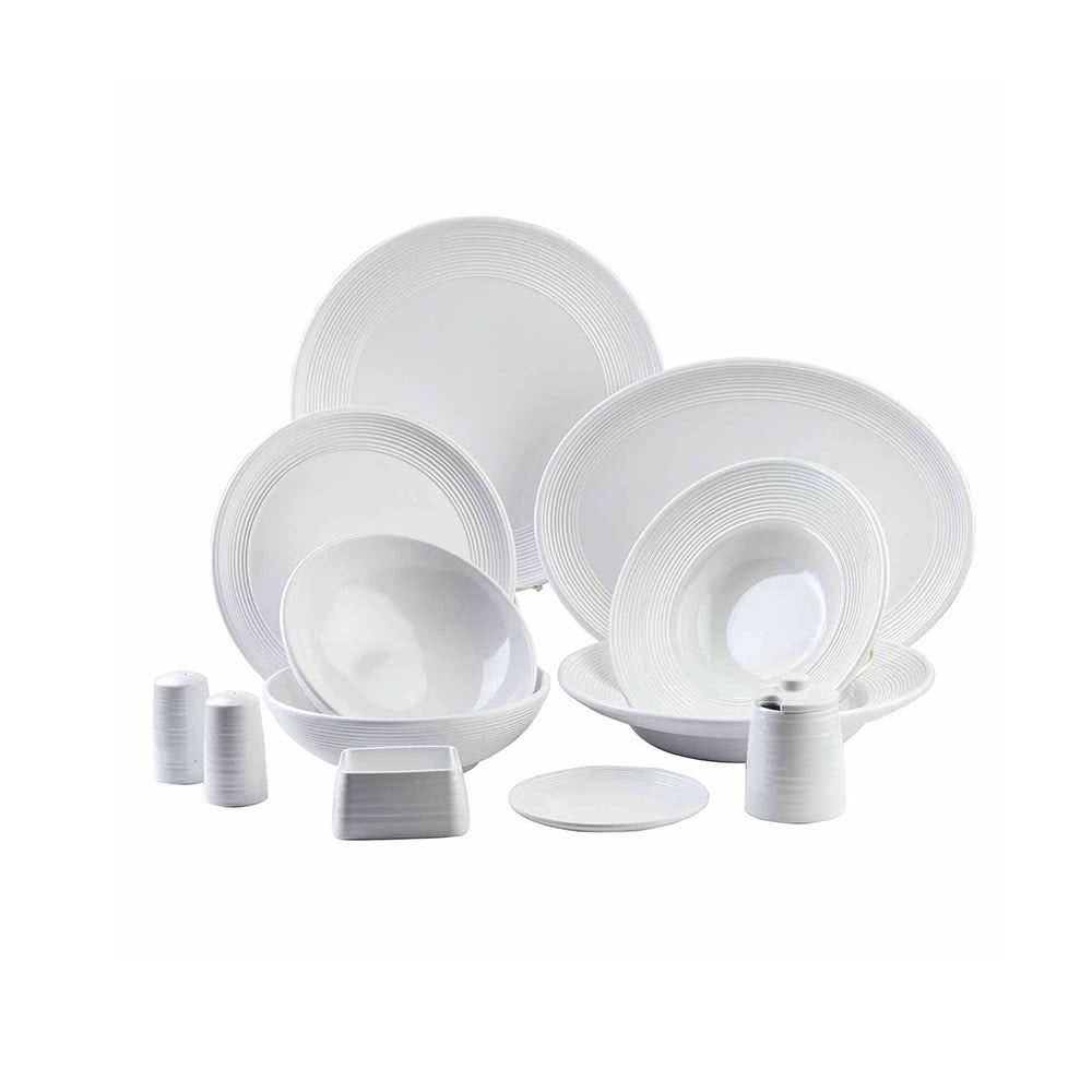 Tablecraft 11148 10 1/2" Round Melamine Dinner Plate, White