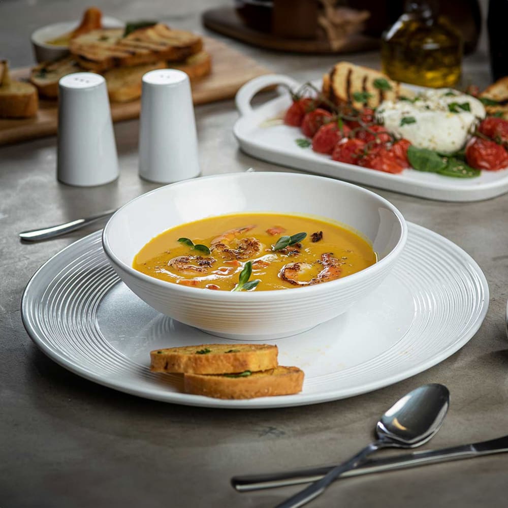 Tablecraft 11150 48 oz Round Melamine Dinner Bowl, White