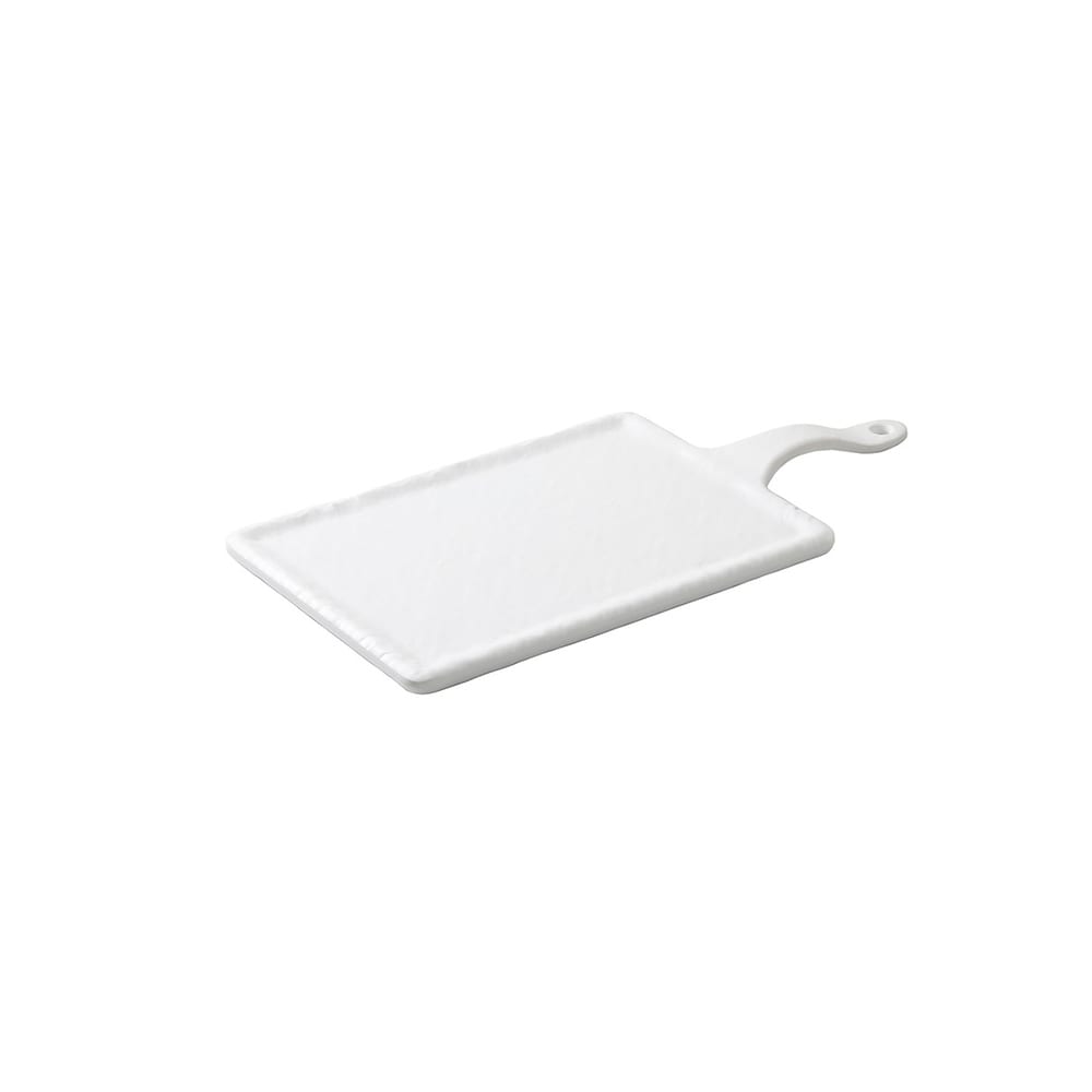 Tablecraft 11496 Rectangular Serving Paddle - 14 1/4" x 7", Melamine, White