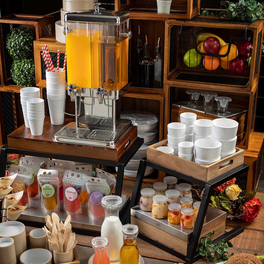 Tablecraft 11623 2 Tier Grab & Go Frame for Full Size Gastronorm Crates ...