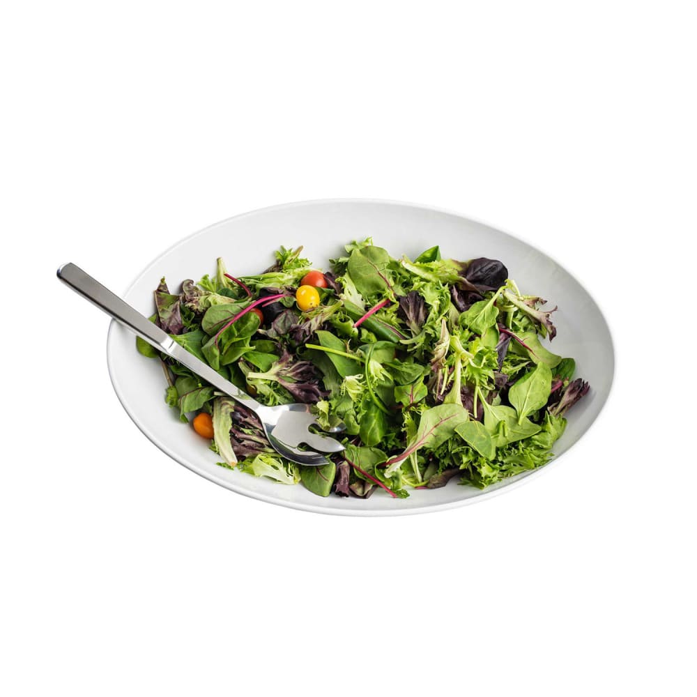 Tablecraft 11628 11 3/4" Notched Stainless Serving Spoon w/ Hollow Handle