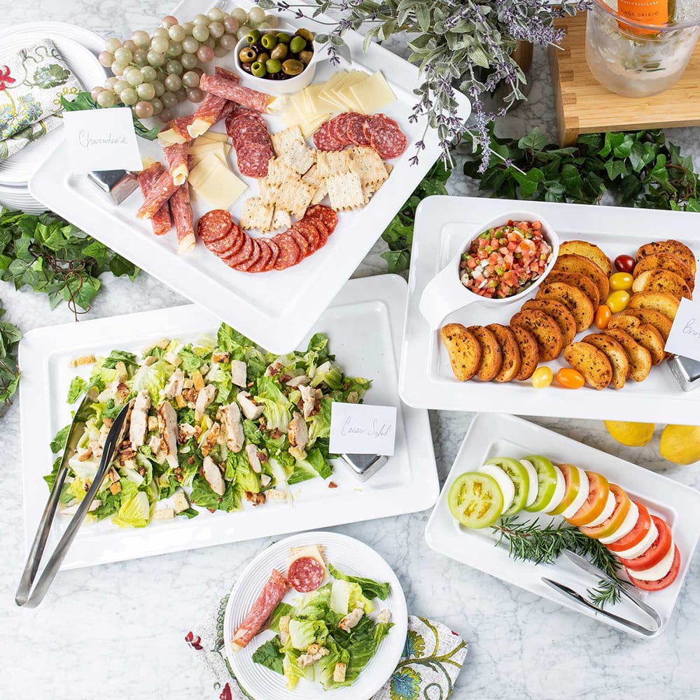 Tablecraft 11774 Rectangular Ridge Collection™ Platter - 21" x 13 ...