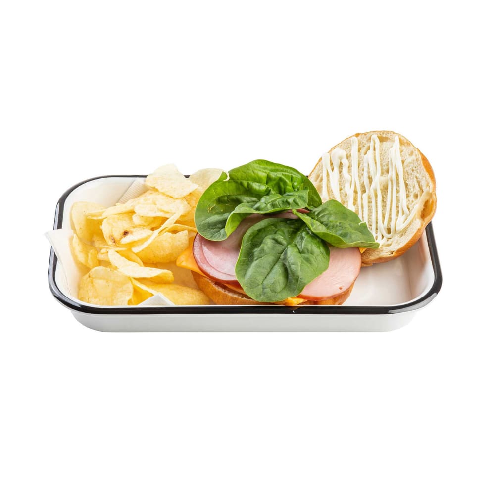 Tablecraft 11671 Eighth Size Rectangular Sheet Pan - Melamine, White