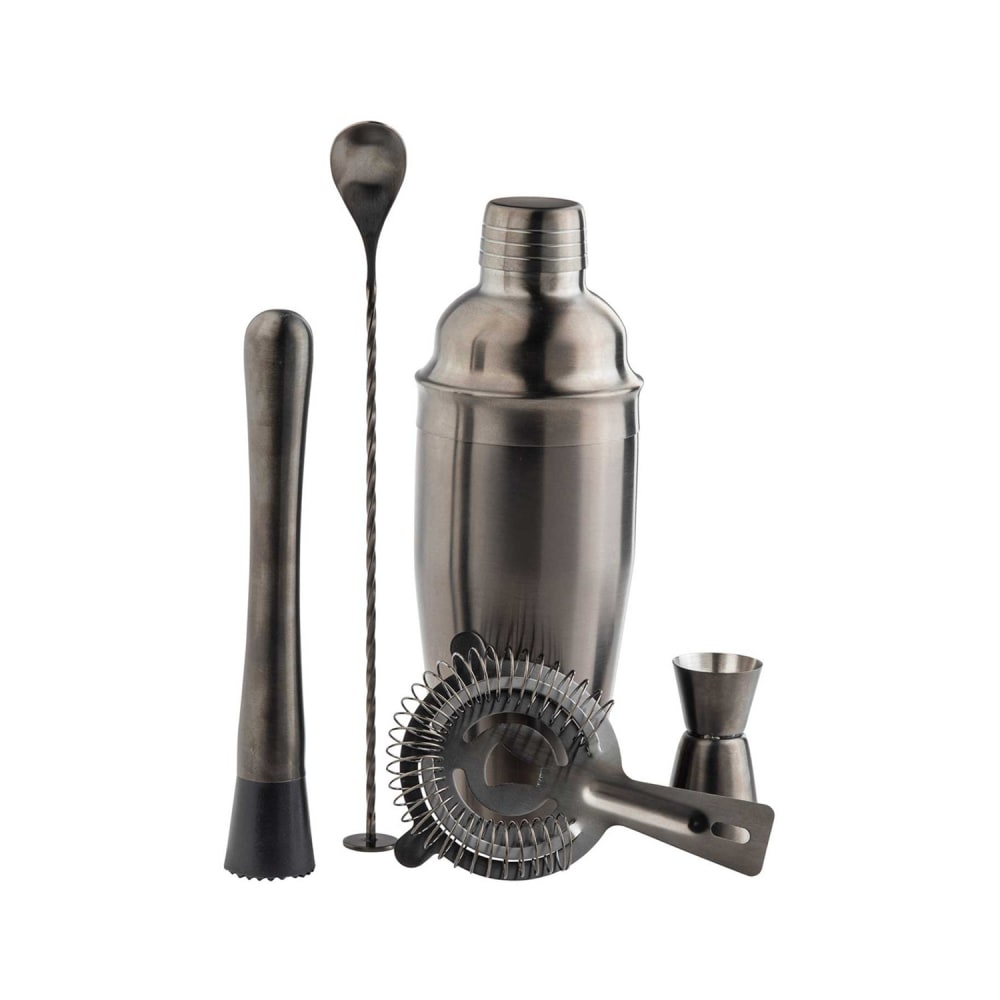 Tablecraft 11824 8 1/8" Muddler w/ Plastic Tip - Stainless Steel, Gunmetal
