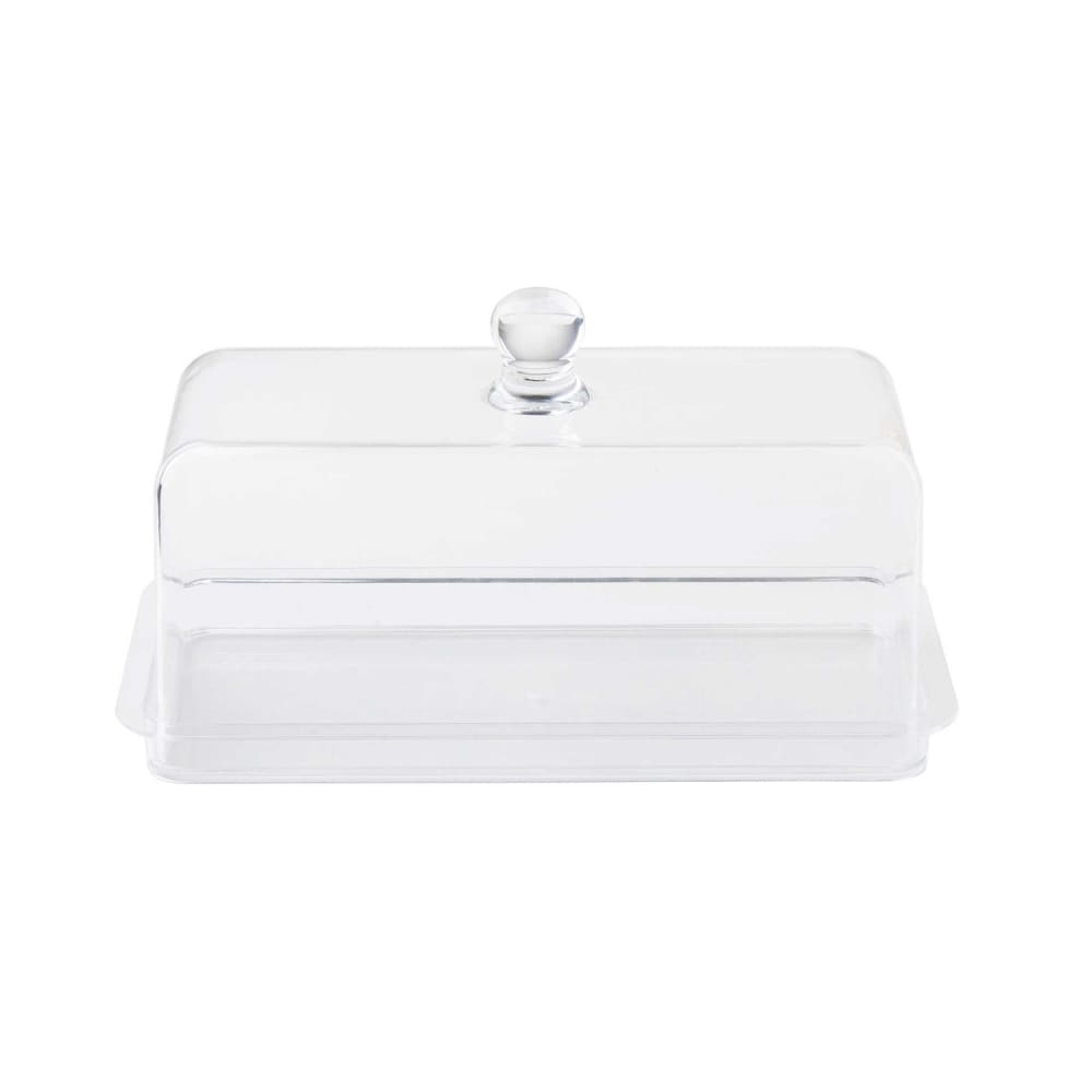 Tablecraft 11886 14 3/4" x 7 1/4" Rectangular Cake Plate - SAN Plastic ...
