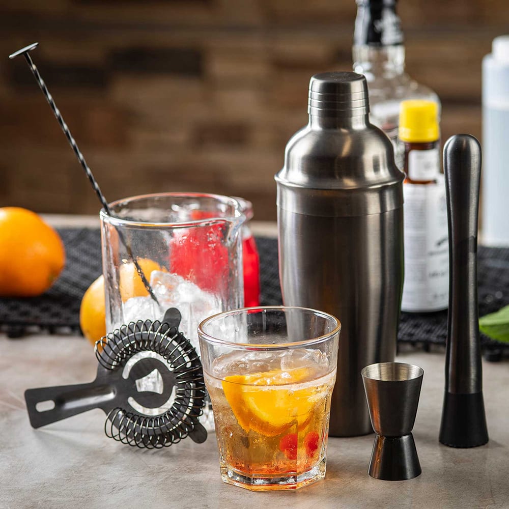 Tablecraft 11824 8 1/8" Muddler w/ Plastic Tip - Stainless Steel, Gunmetal