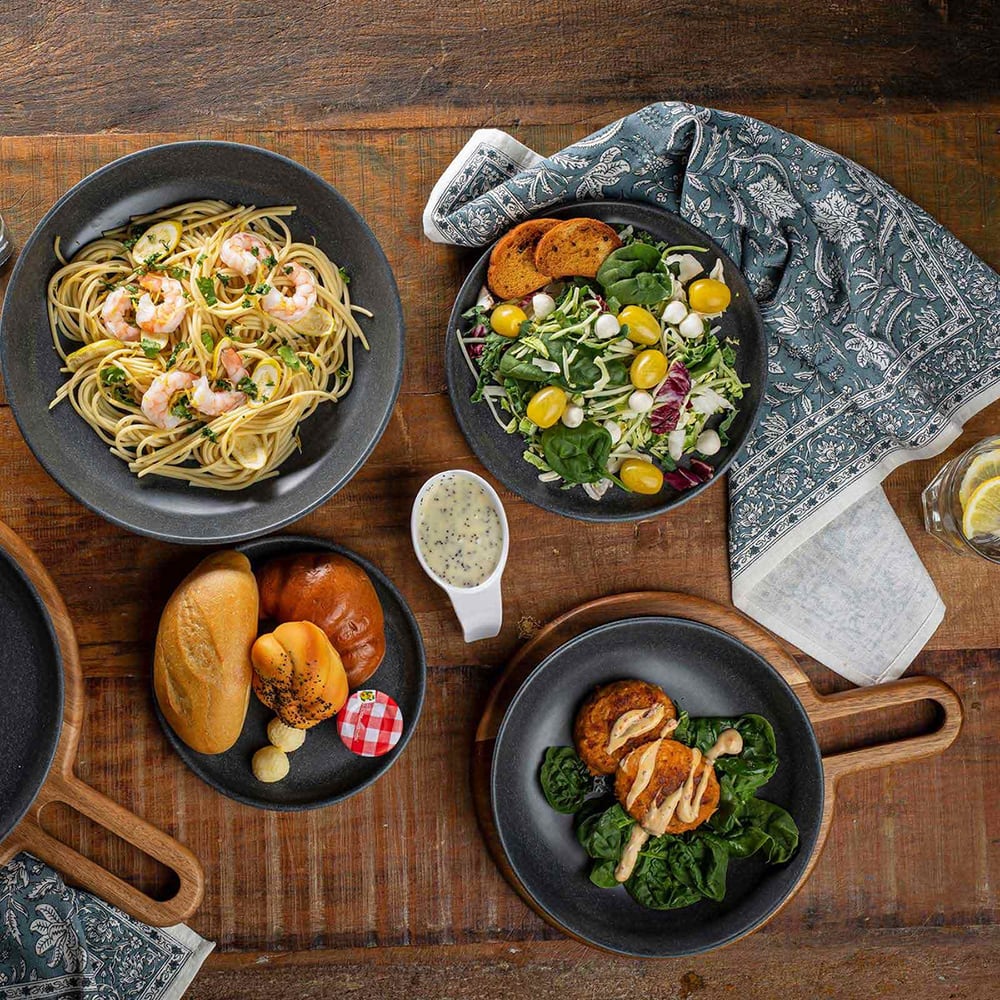 Tablecraft 11809 9" Round Terra Collection™ Plate - Melamine, Gray