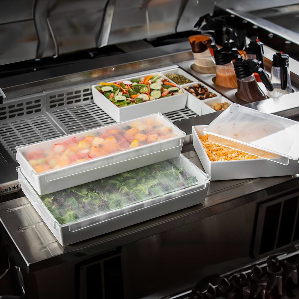 Tablecraft CW5034 Half Long Size Food Pan Cover - Acrylic, Translucent