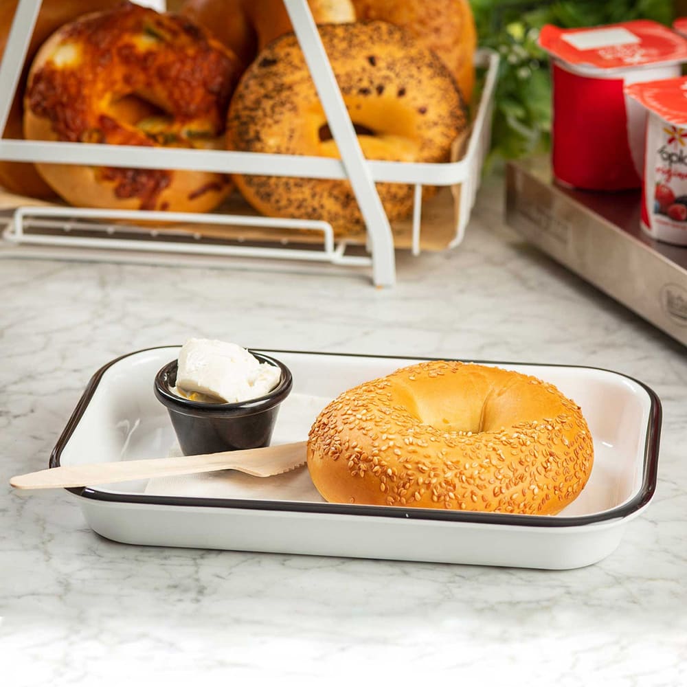 Tablecraft 11669 Quarter Size Rectangular Sheet Pan - Melamine, White