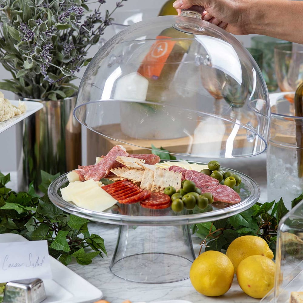 Tablecraft 11885 12 3/4" Round Cake Stand - 5 1/4"H, SAN, Clear