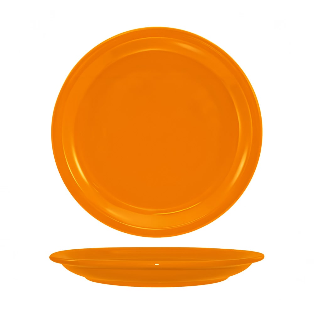 ITI 10 1/2" Round Cancun™ Plate - Ceramic, Orange (CAN-16-O)