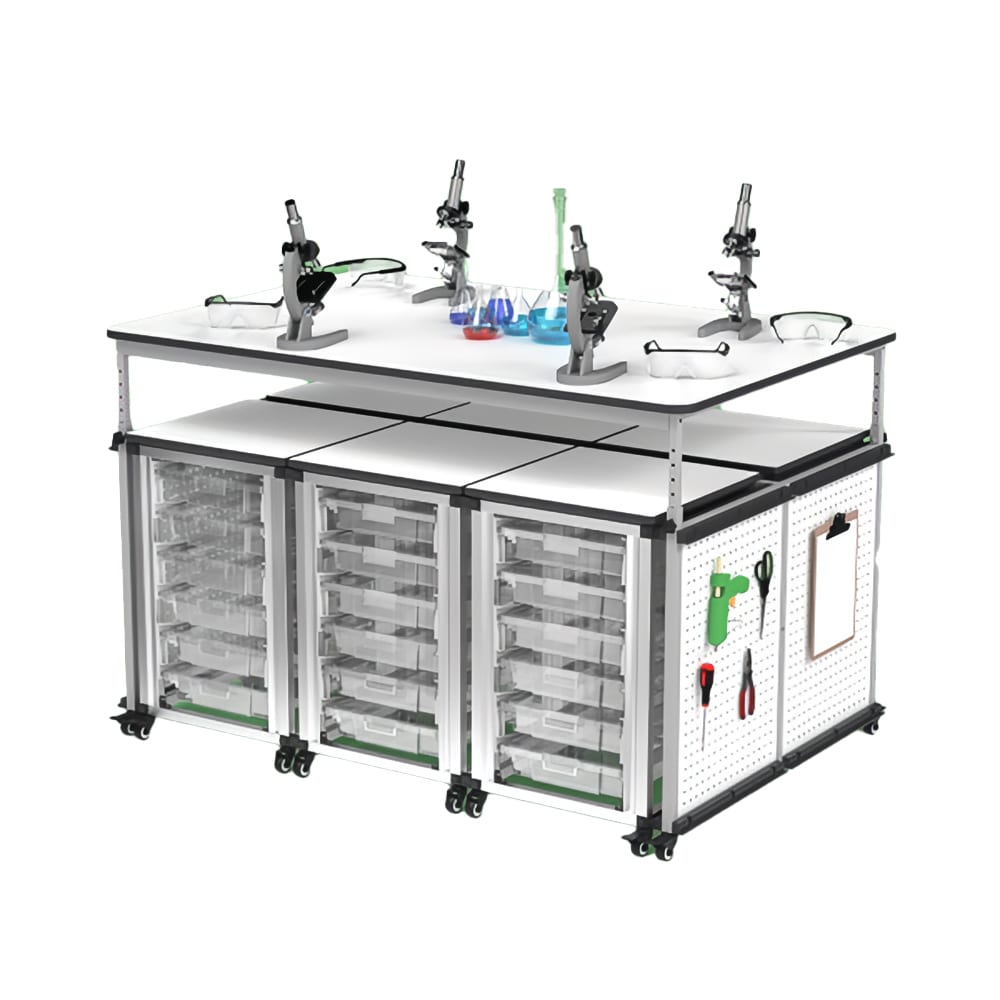 Luxor Makerspace & Science Lab Modular Table - 60.25” W x 39.25” D x 32 ...