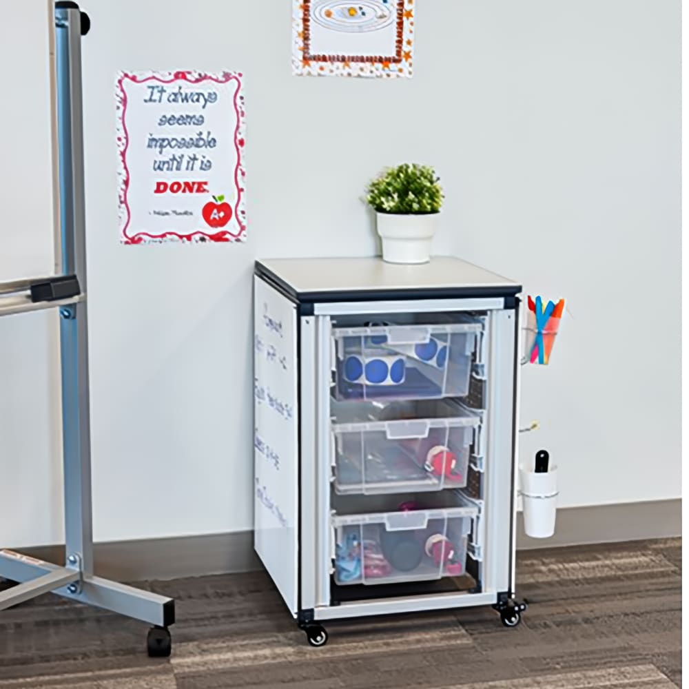 Luxor 28 3/4" Single Modular Classroom Storage Cabinet w/ (3) Large ...