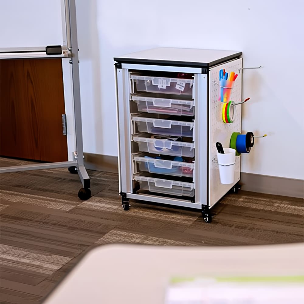 Luxor 28 3/4" Single Modular Classroom Storage Cabinet w/ (6) Small ...