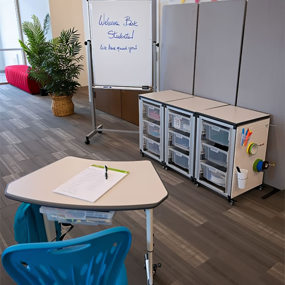 Luxor 28 3/4" 3 Side by Side Modular Classroom Storage Cabinets w/ (9 ...