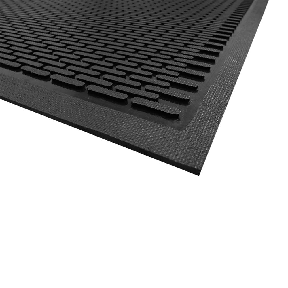 M+A Matting SuperScrape Drainable Slip Resistant Mat, 3' x 5', Black ...
