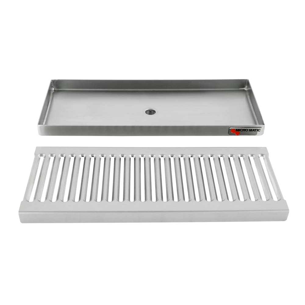 Micro Matic DP-120D Surface Mount Drip Tray Trough w/ 5/8" Drain ...
