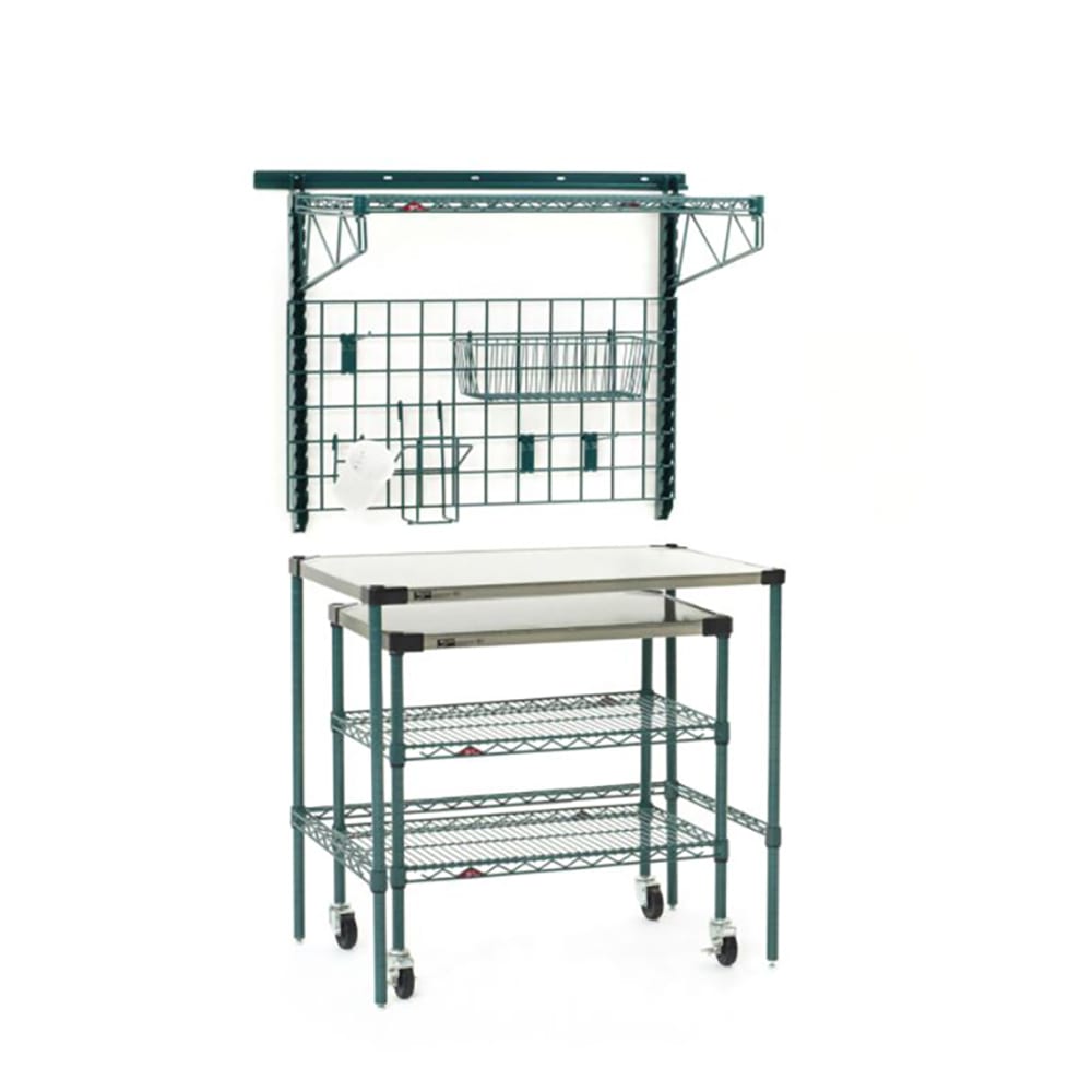 Metro SMSPM2436 Prep Station w/ Smartwall Grid & Undercounter Cart - 40 ...