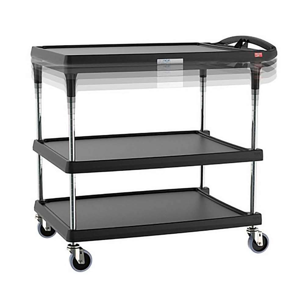 Metro MY2636-35BL-PL 3 Level Polymer Utility Cart w/ 400 lb Capacity ...