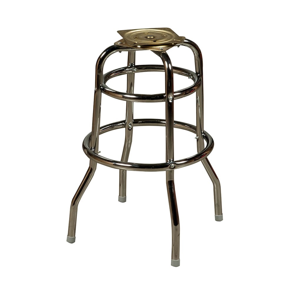 Oak Street Replacement Bar Stool Frame w/ Double Ring Base, Chrome ...