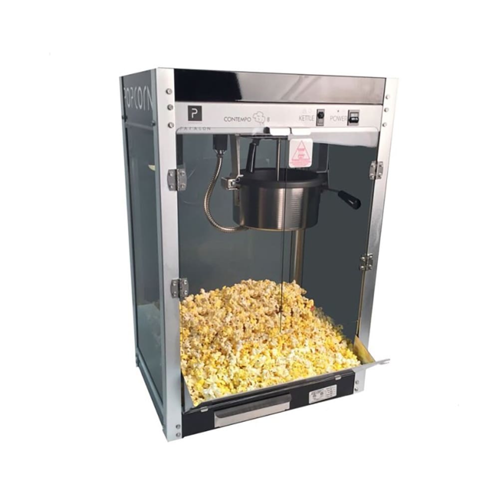 Paragon Popcorn Machine w/ 8 oz Kettle & Black Finish, 120v (1108220)
