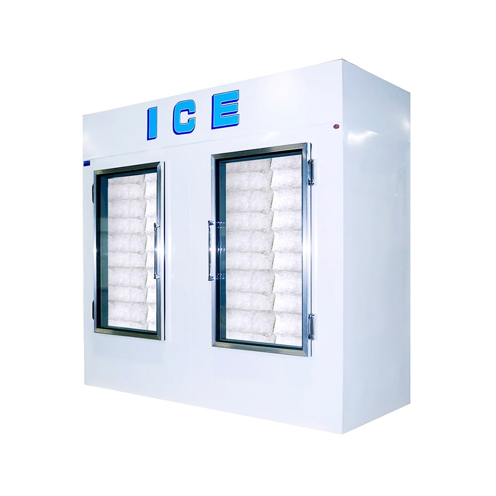 Polar Temp 650ADG 70 1/4" Indoor Ice Merchandiser w/ (75) 20 lb Bag ...