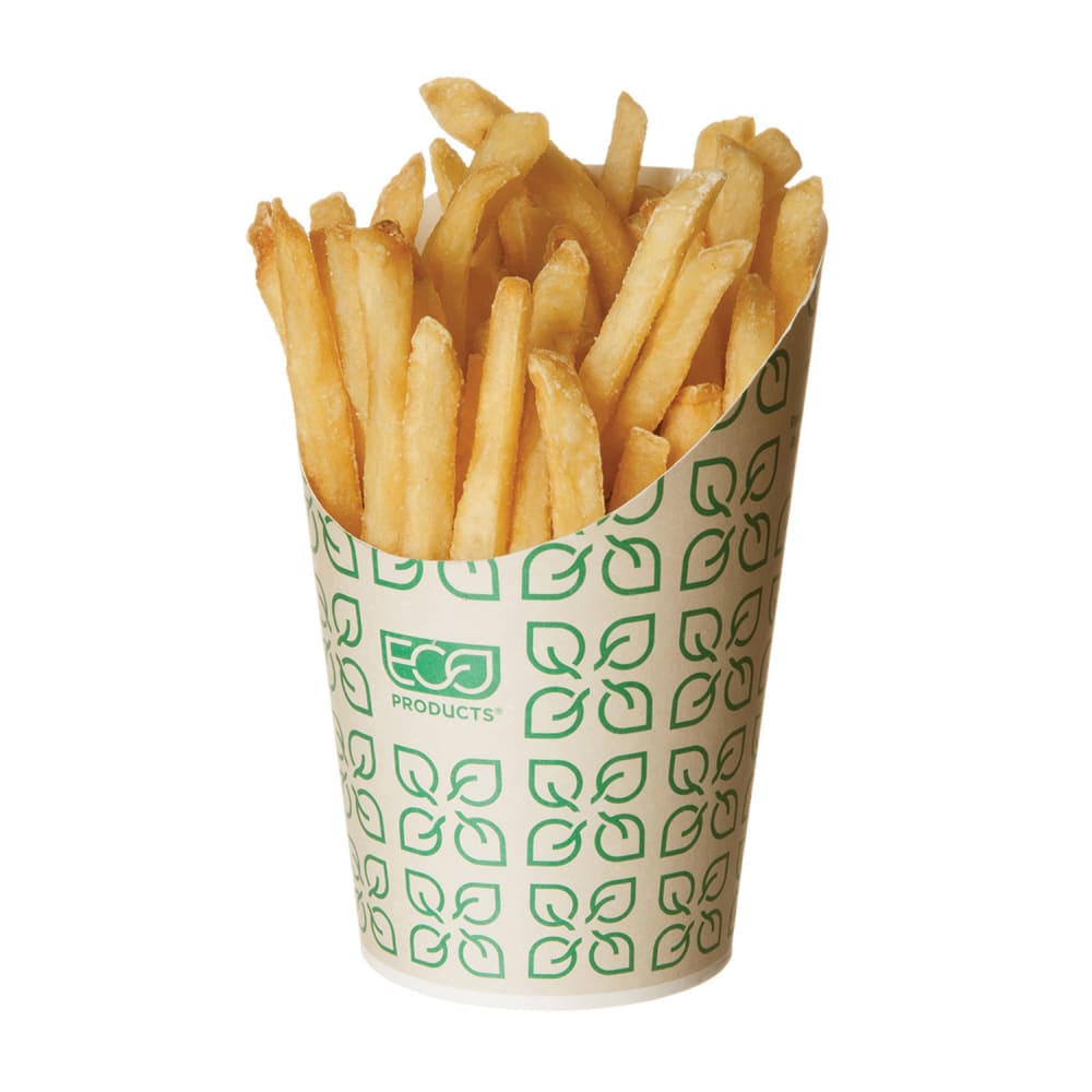 Eco Products 5 1/2 oz Disposable Fry Cup, PLA, Beige (EP-FFLRG)