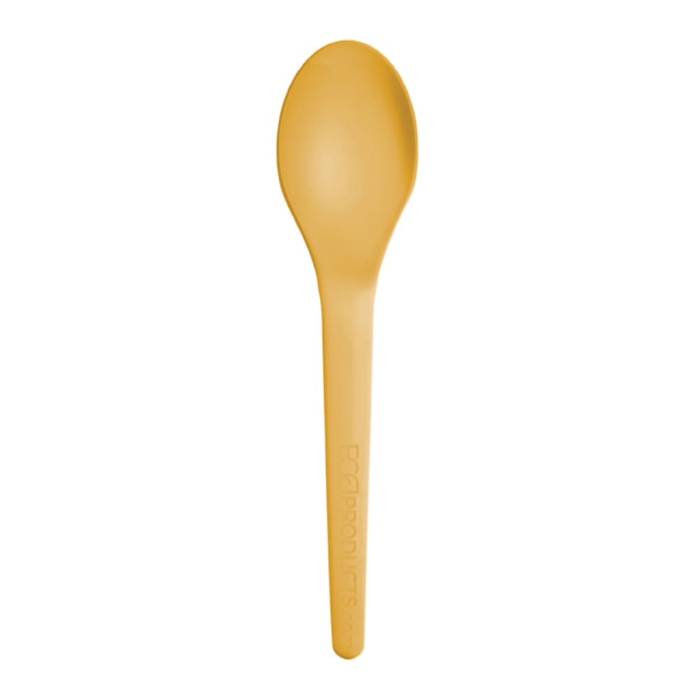 Eco Products 6" Plantware® Disposable Spoon - PLA, Yellow (EP-S013Y)