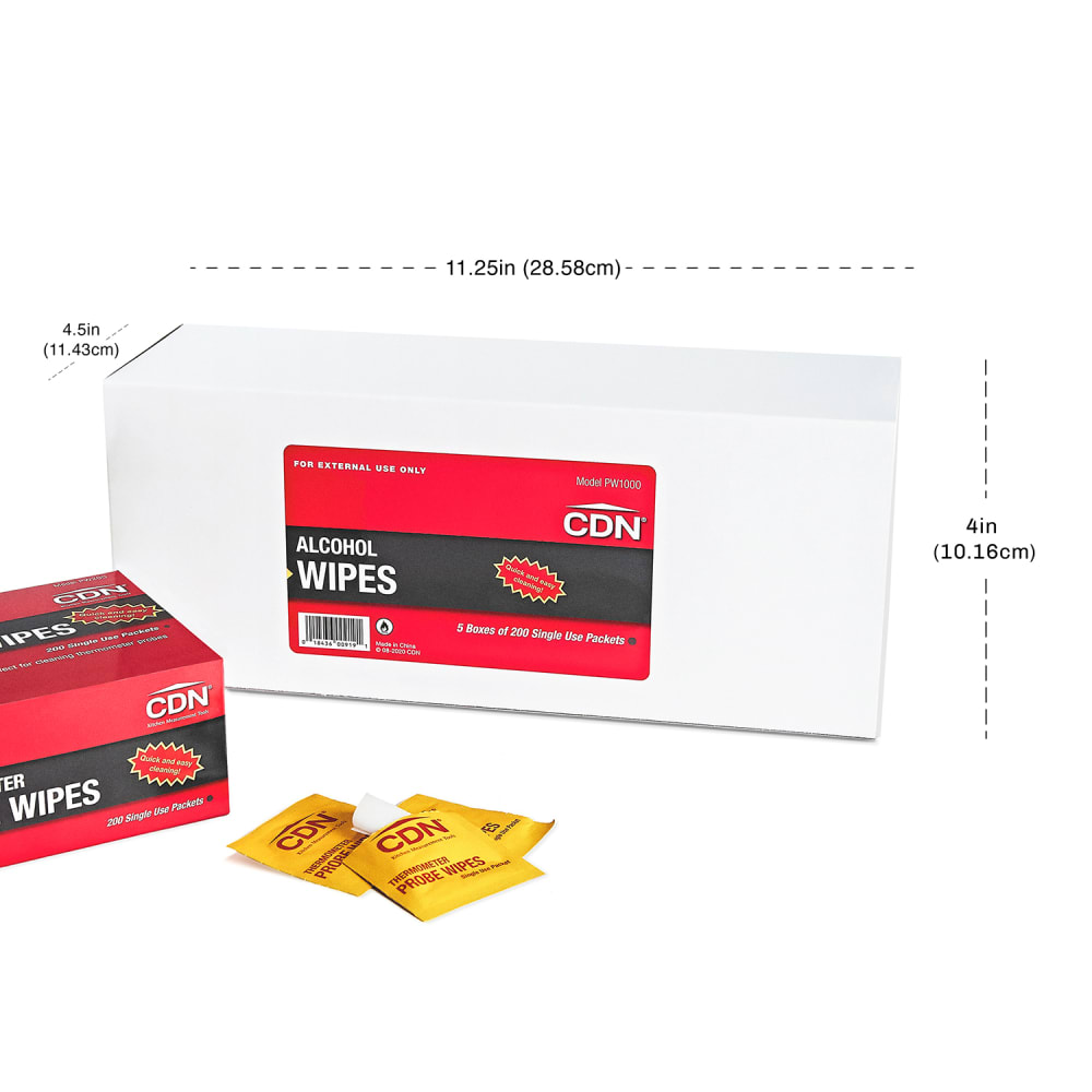CDN Probe Wipes, 70 Percent Isopropyl Alcohol (PW1000)