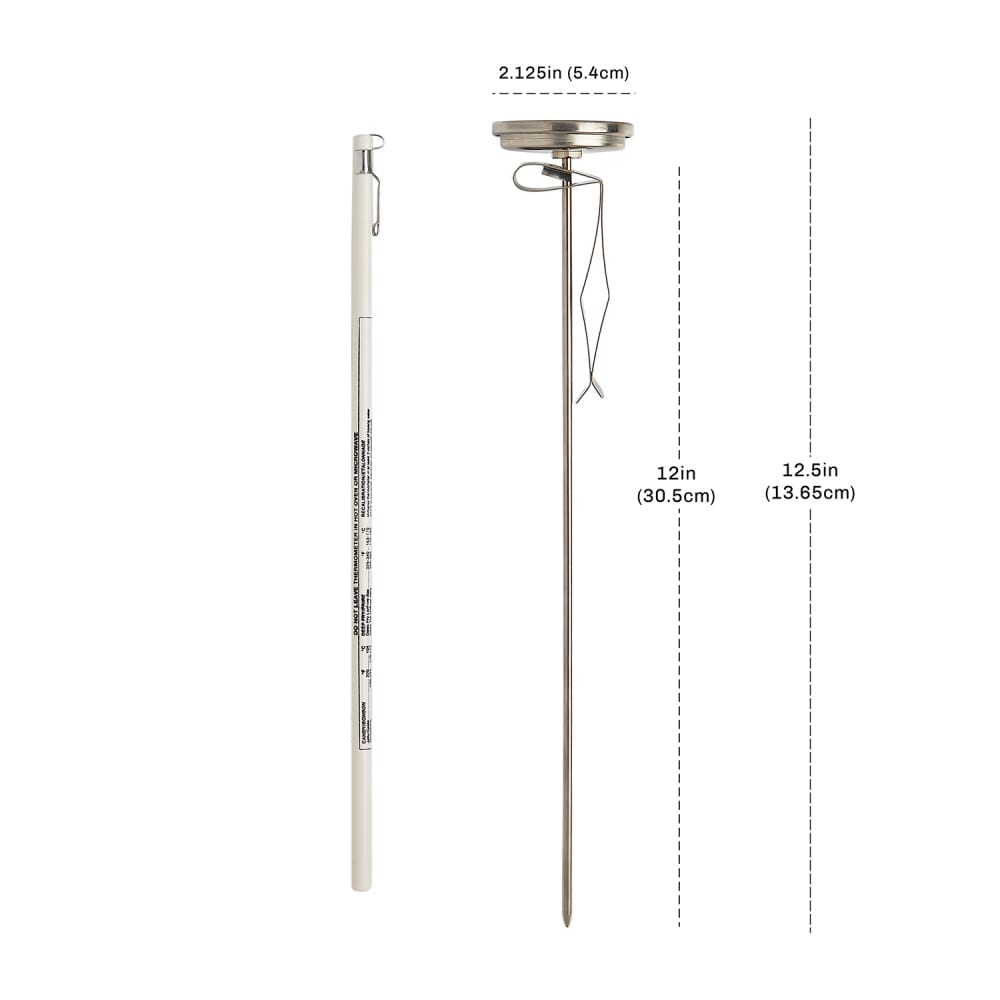 CDN Deep Fry Thermometer w/ 12" Stem, 100 to 500°F (IRL500)