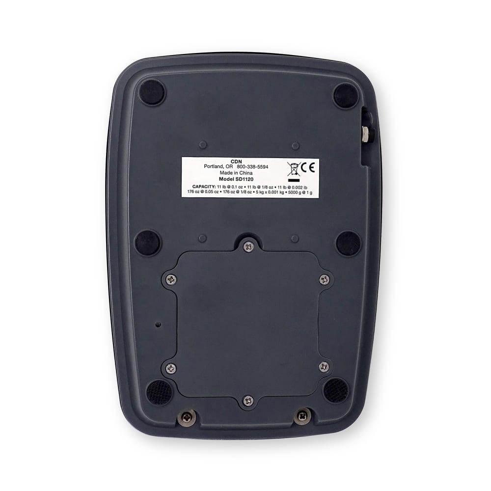 CDN 11 lb Digital Scale w/ Removable Platform - 5 3/8 x 5 3/8, Silver (SD1120)