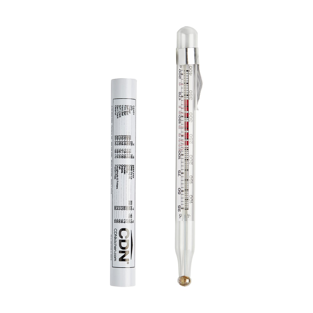 CDN Candy & Deep Fry Thermometer, 75 to 400°F, Glass Tube (TCF400)