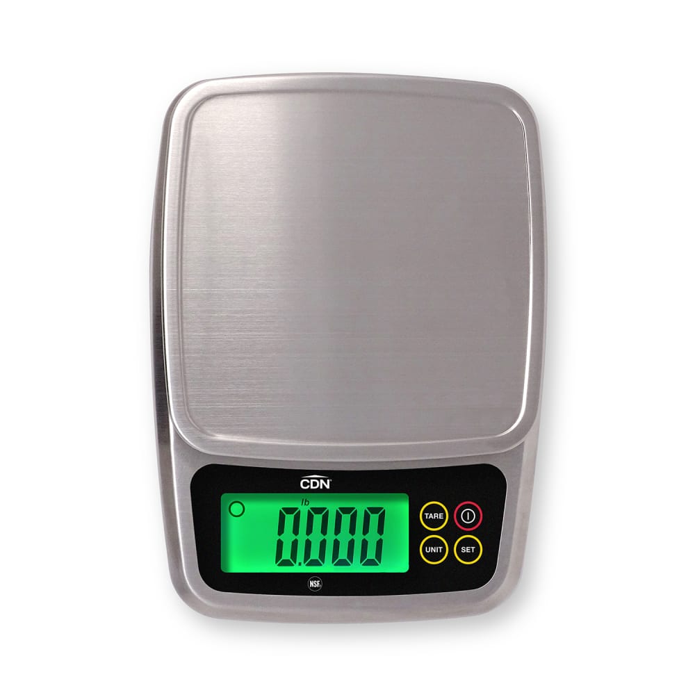 CDN 11 lb Digital Scale w/ Removable Platform - 5 3/8 x 5 3/8, Silver ...