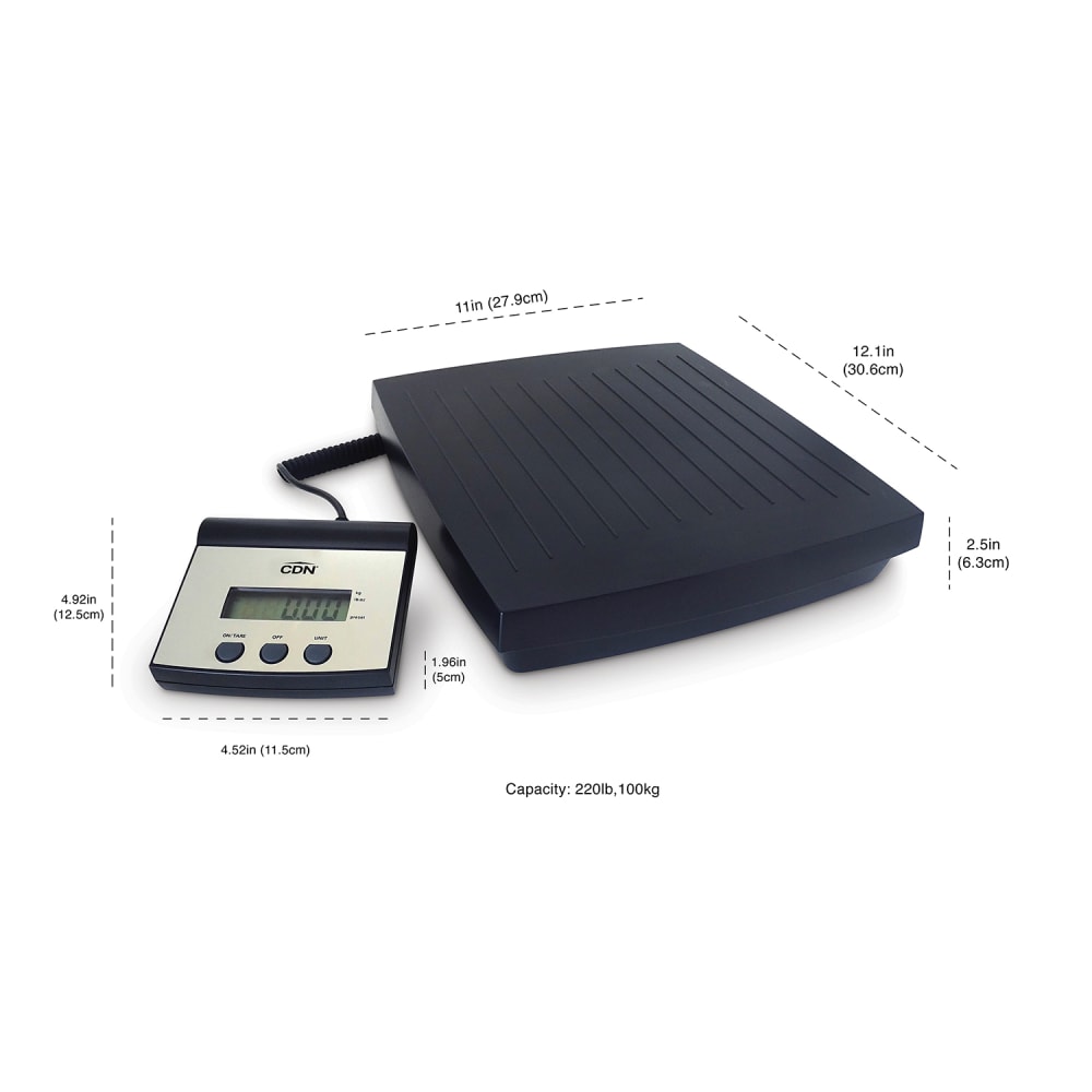 CDN 220 lb Digital Receiving Scale - 11" x 12", ABS (SDR220)