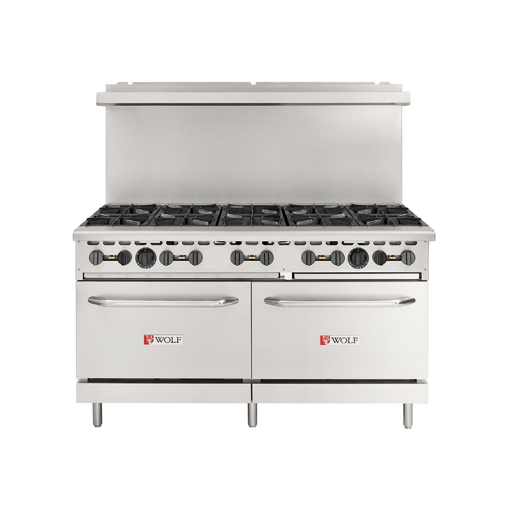 Wolf WX60-10BP 60" 10 Burner Gas Range w/ (2) Standard Ovens, Liquid ...