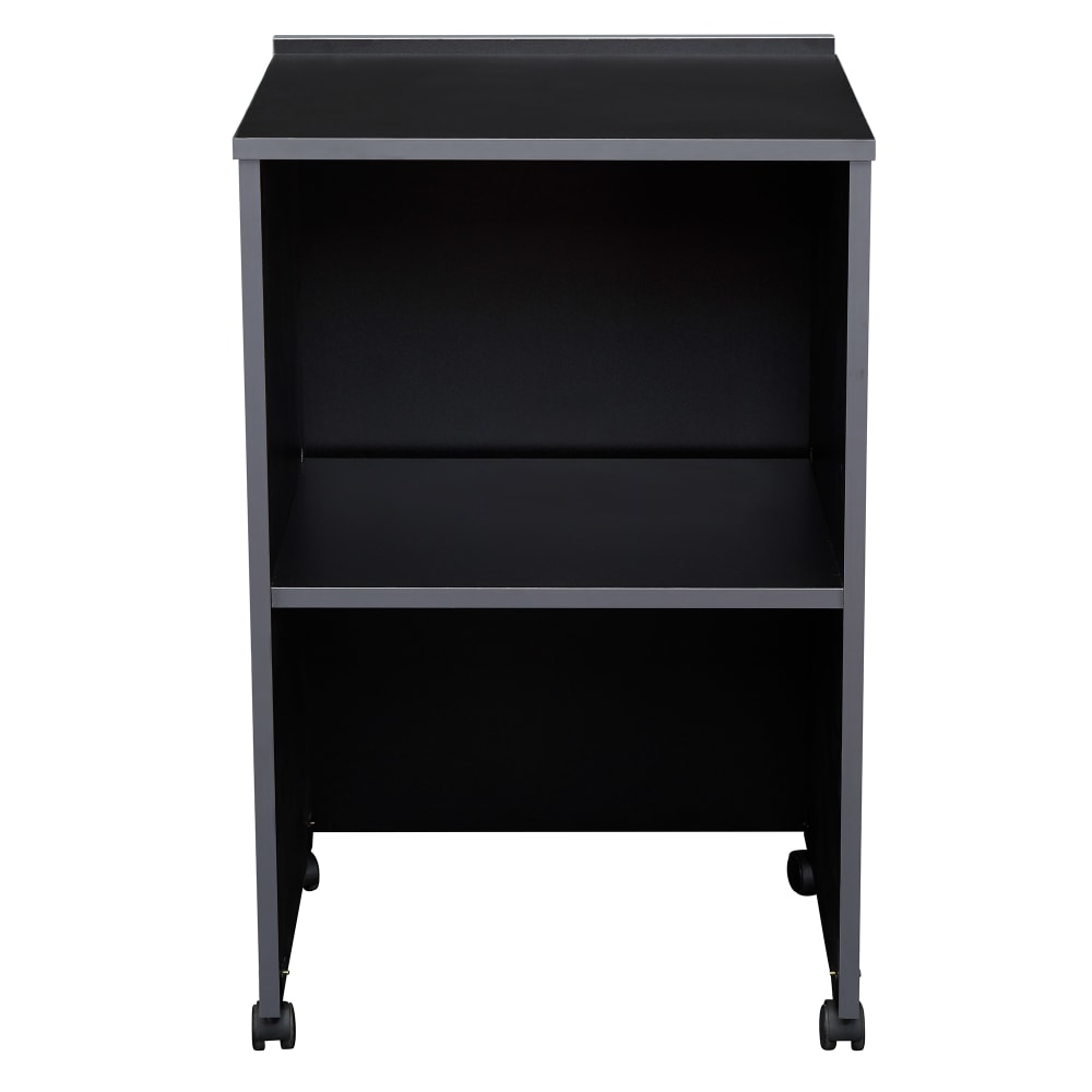 National Public Seating 112-BK Floor Lectern Base w/ (1) Shelf - 21 1/8 ...