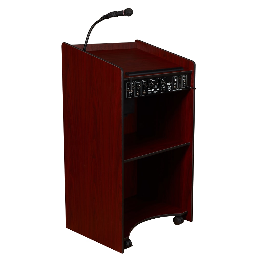 National Public Seating 6010-MY Floor Lectern w/ (2) Shelves - 25" x 20 ...