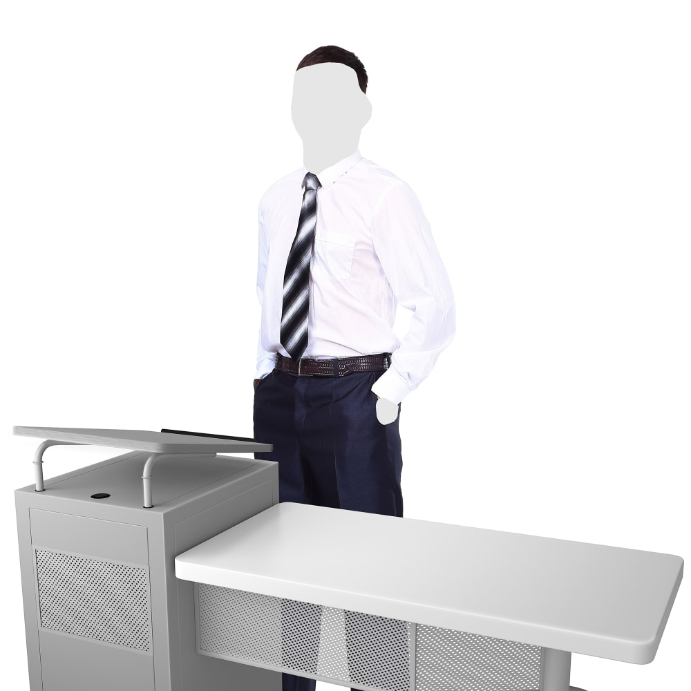 National Public Seating EDPD Teacher's Desk & Lectern - 68"W x 24"D x ...