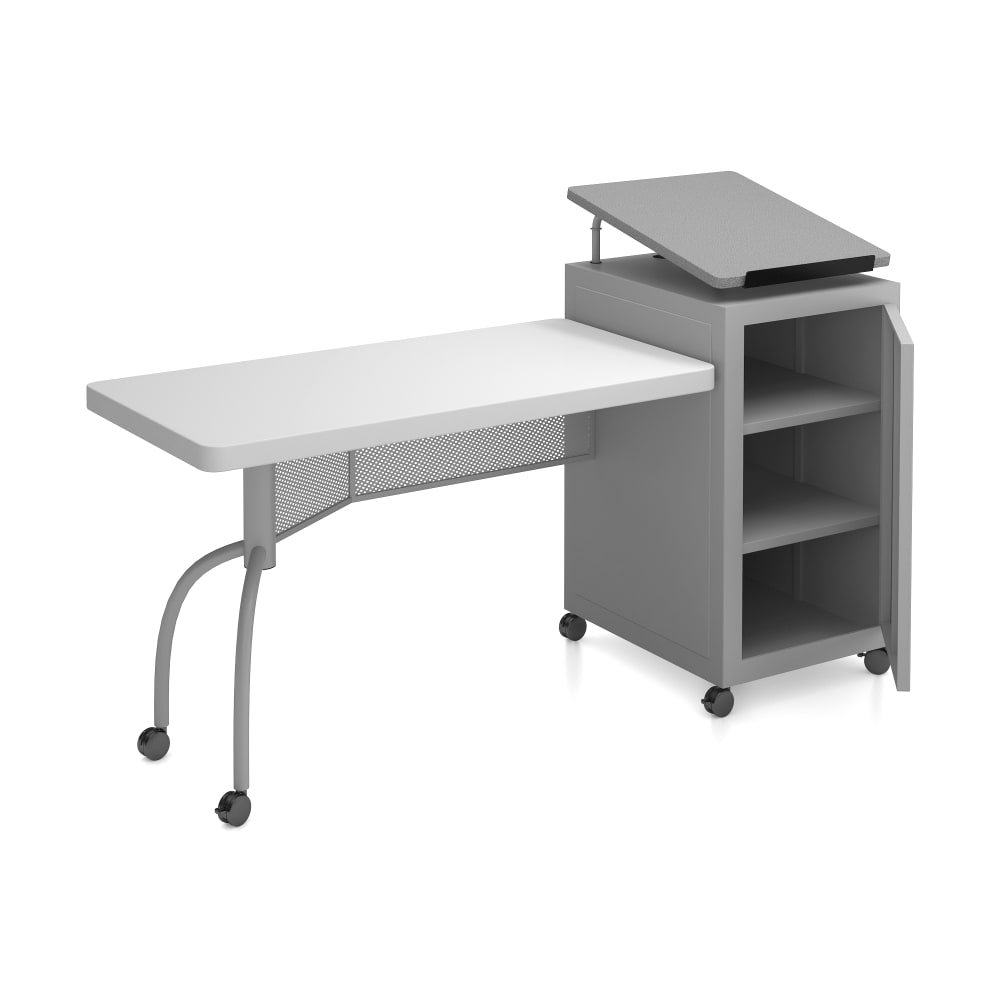 National Public Seating EDPD Teacher's Desk & Lectern - 68"W x 24"D x ...