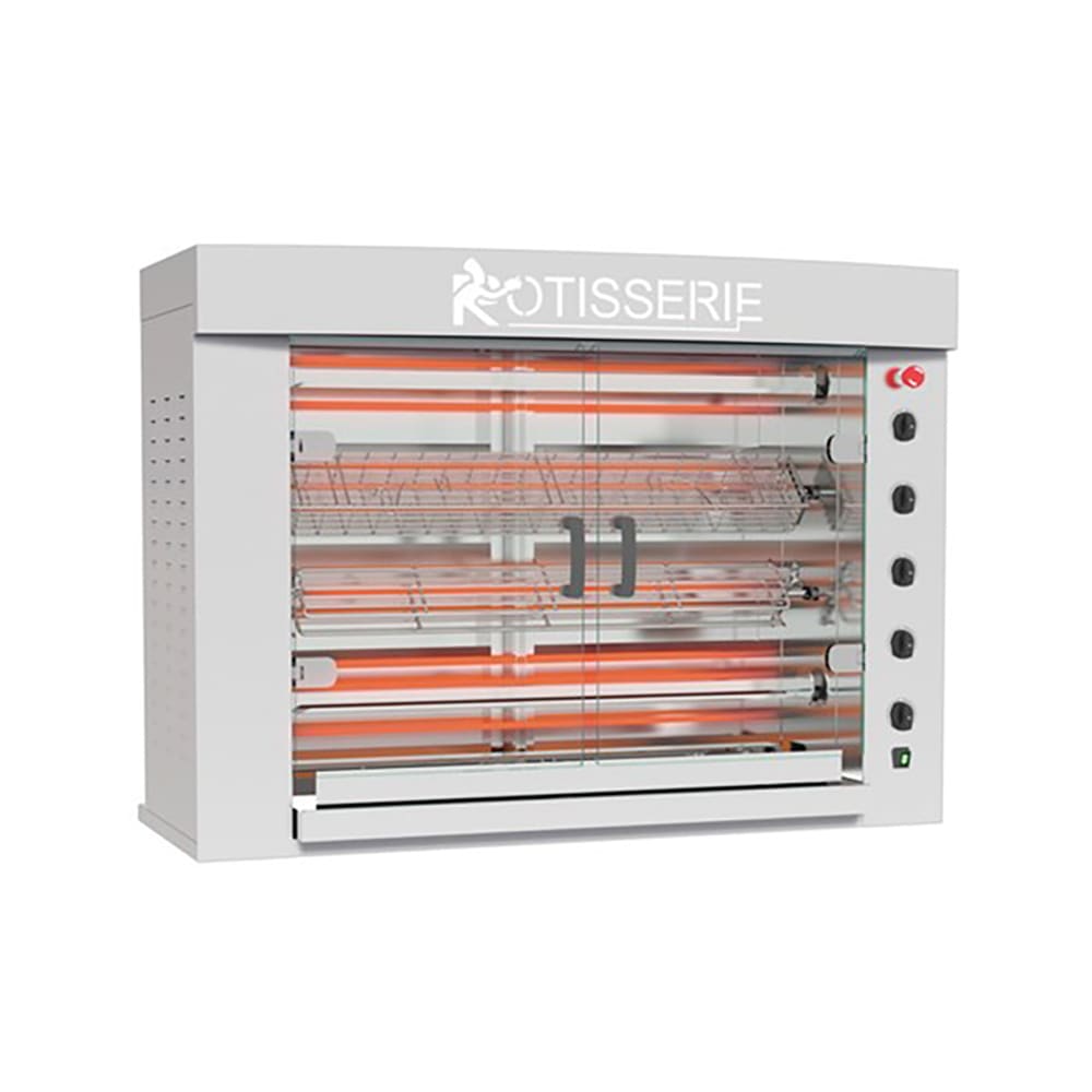 Rotisol USA FB1400-4E-SS Electric 4 Spit Commercial Rotisserie w/ 24 ...