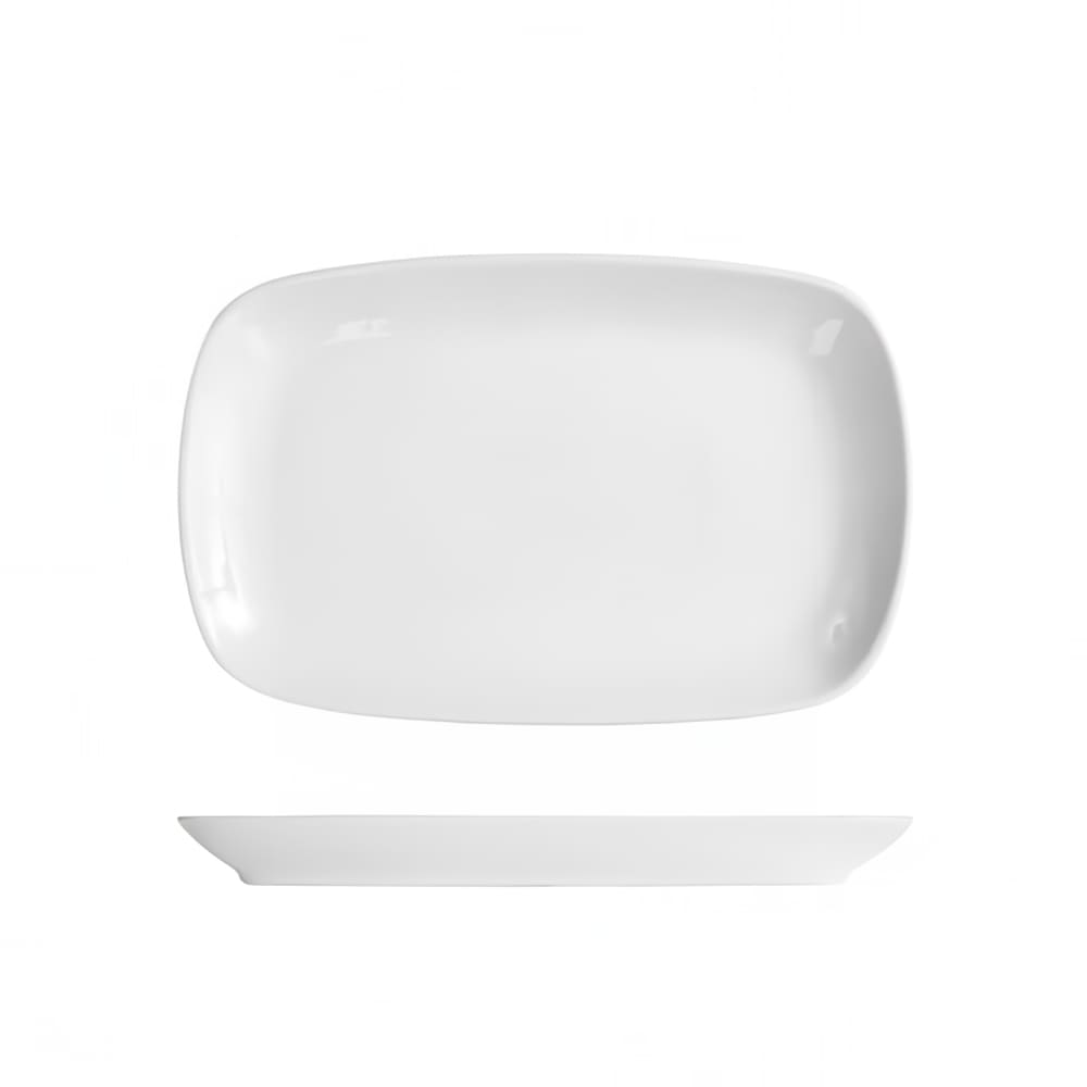 Fortessa 12 1/2" x 8" Rectangular Coupe du Jour Platter - China, White ...