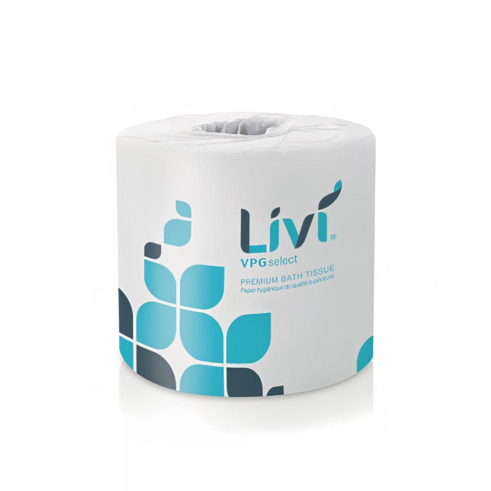 Solaris 2 ply Toilet Paper - 4 1/2" x 4", Leaf Embossed, White (21545)