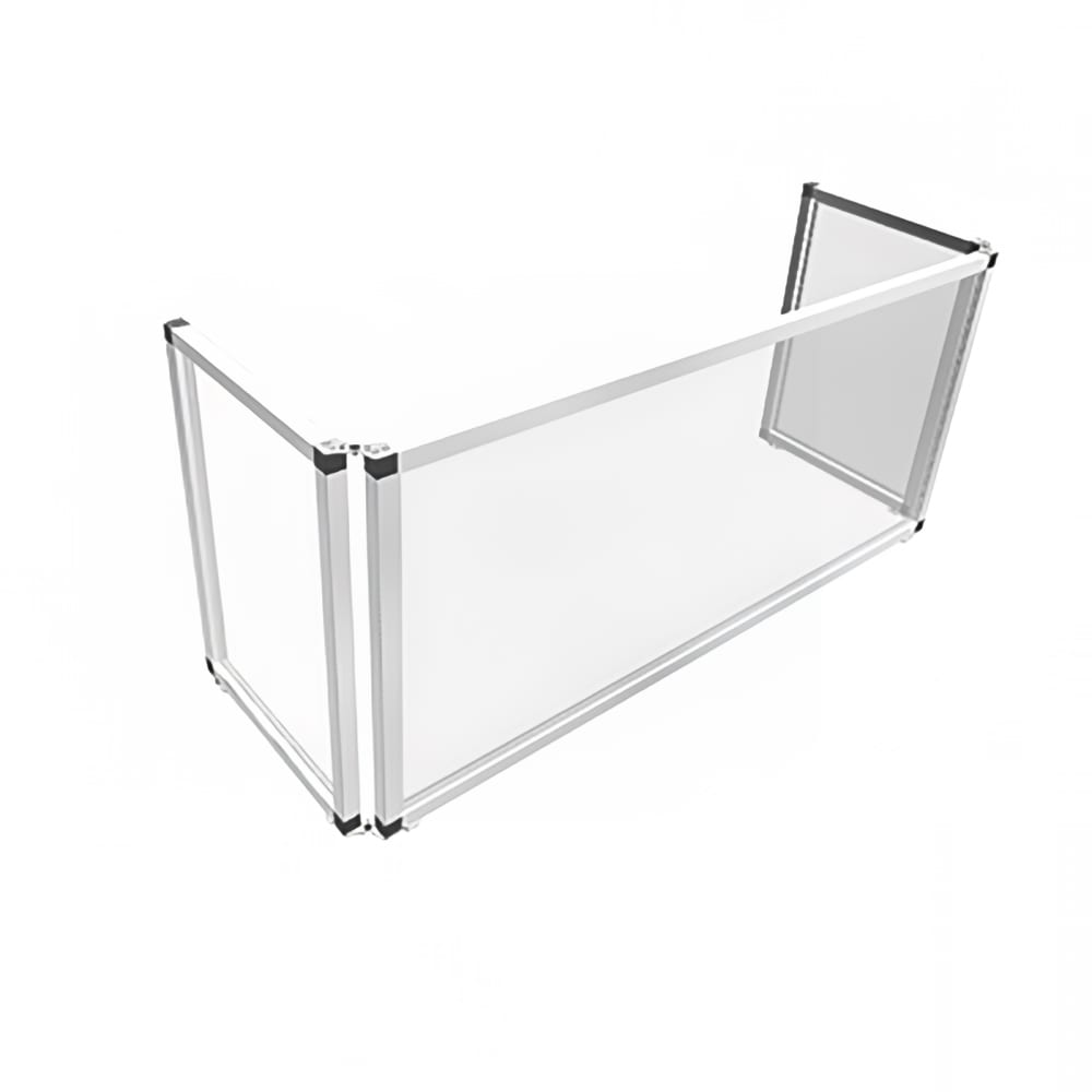 Spring USA MSG6019 3 Sided Folding Sneeze Guard - 60"W x 25"D x 19 1/2 ...