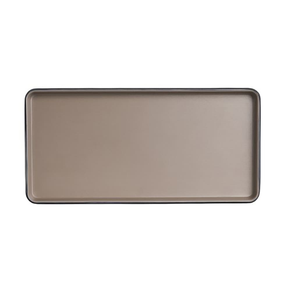 Steelite 7810JB022 Rectangular Melamine Plate - 9 3/4" x 4 7/8", Sandstone